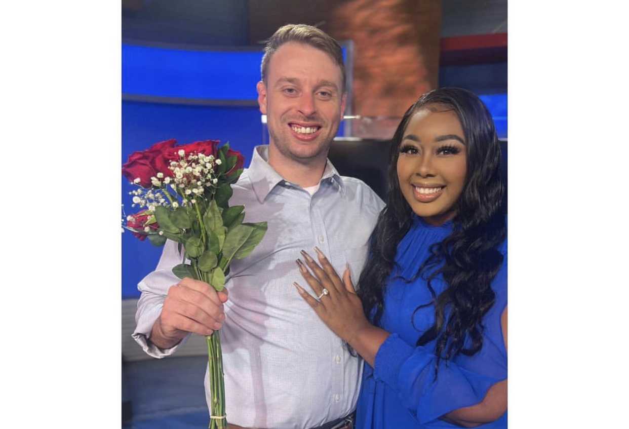 A Surprise Proposal In The Newsroom - The News Reader And The Reporter ...