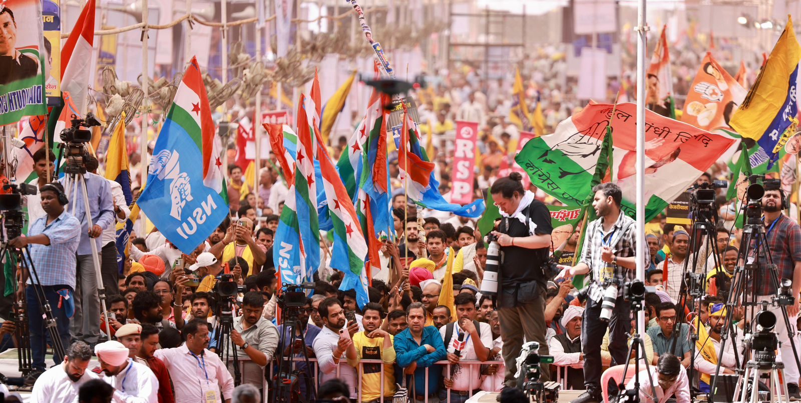 INDIA Alliance’ ‘Save Democracy’ Mega Rally Begins At Ramlila Maidan ...