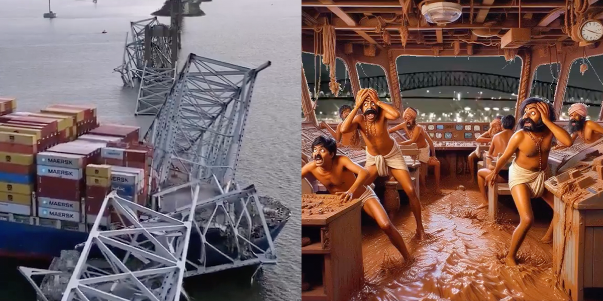 Baltimore Bridge Collapse: Netizens Slam Racist Cartoon On DALI Ship’s ...