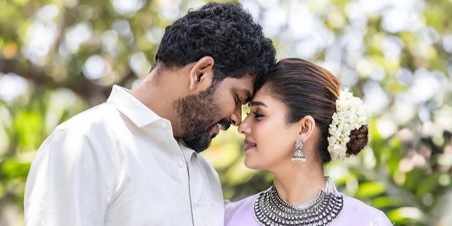 Nayanthara Flaunts Elegance In Lavender, Poses With Her Better-Half ...