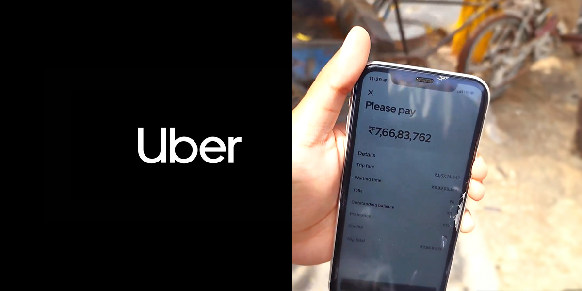 Noida Customer Shocked By An Uber Auto Bill Of Rs 7.66 Crore For Rs 62 ...