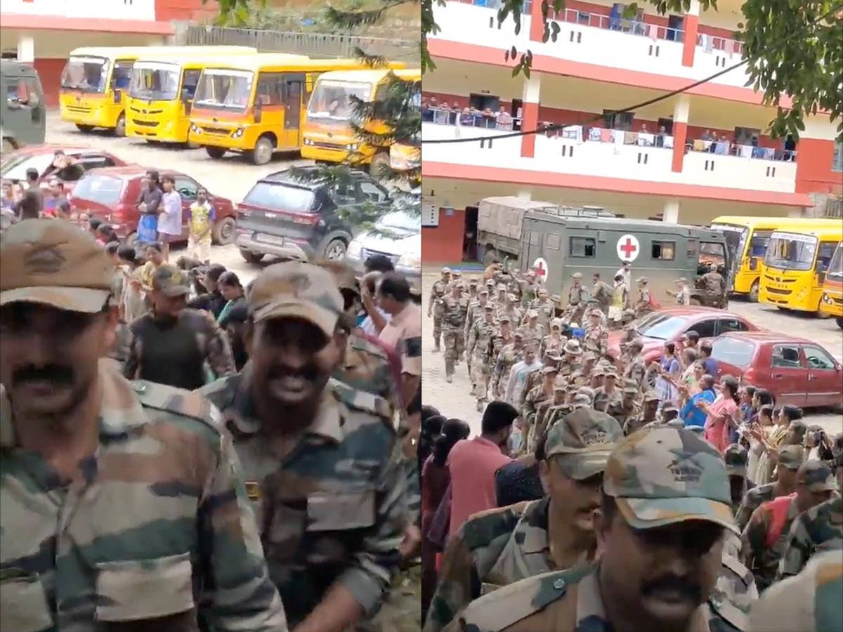 Wayanad Gives Emotional Farewell To Indian Army After Rescue Operations ...
