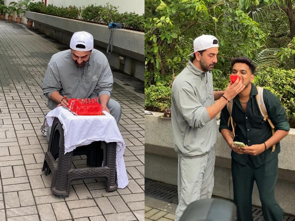 Ranbir Kapoor Celebrates Birthday With Paps, Cuts Cake | TimelineDaily