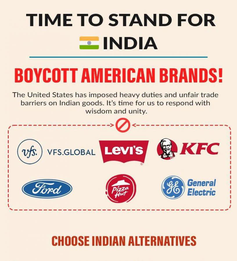 Massive Campaign In India To Boycott US Brands Amid Trump's Tariffs ...